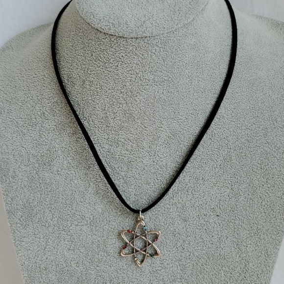 Occasion Creations Co | Accessories | Mens Silver Atom Charm Black ...